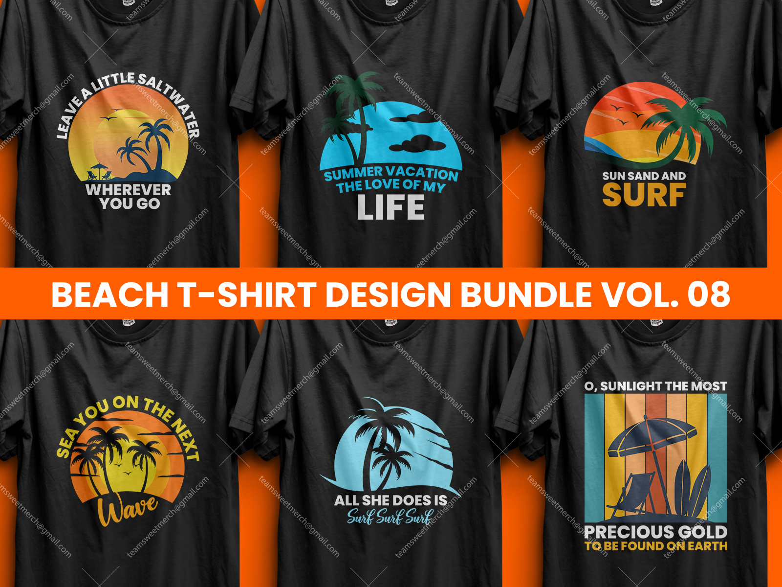 Best Selling Beach/Summer T-shirt Designs V- 08 by Abir Sarkar on Dribbble