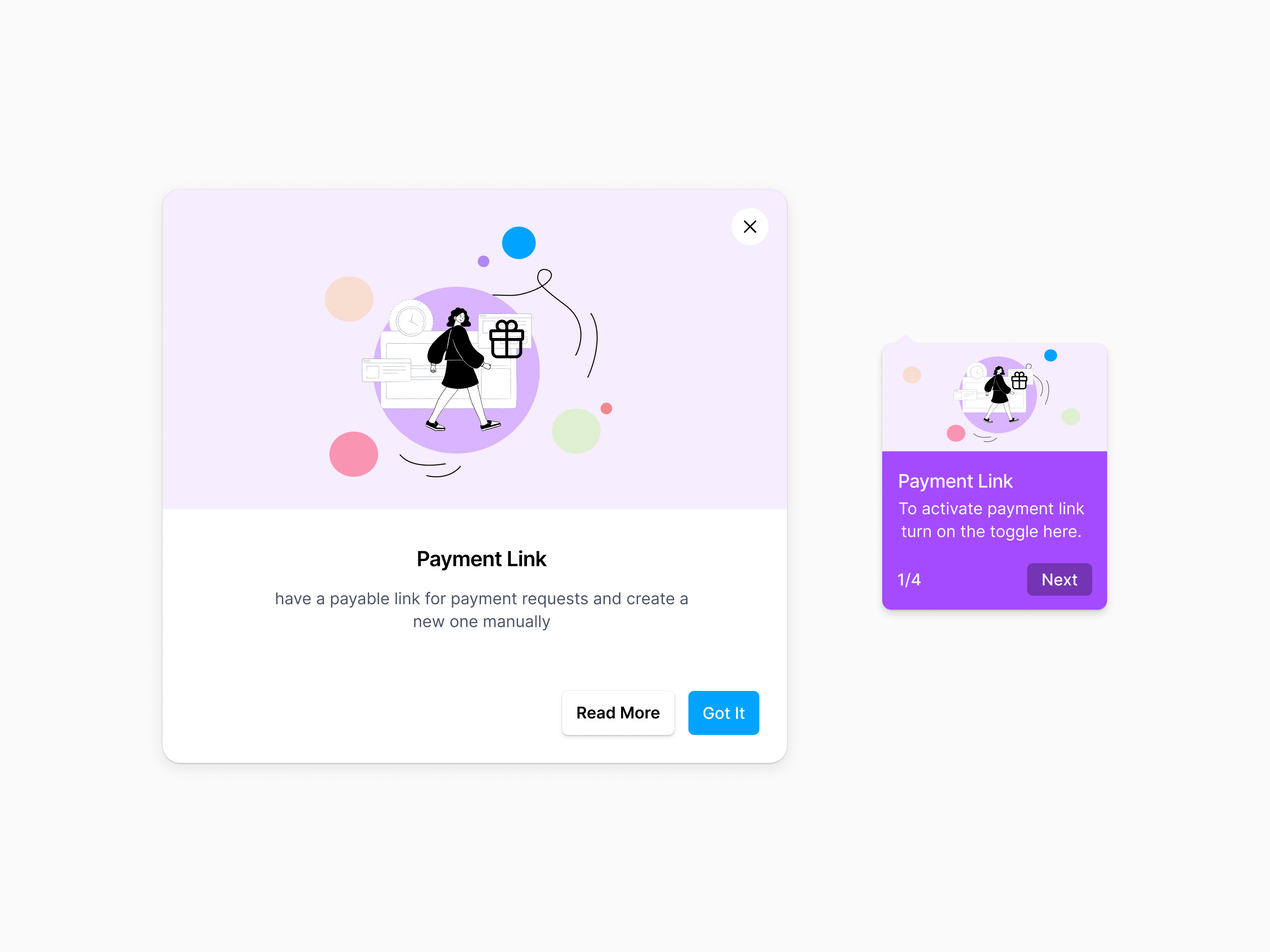 New feature pop up by Mehrnoosh on Dribbble