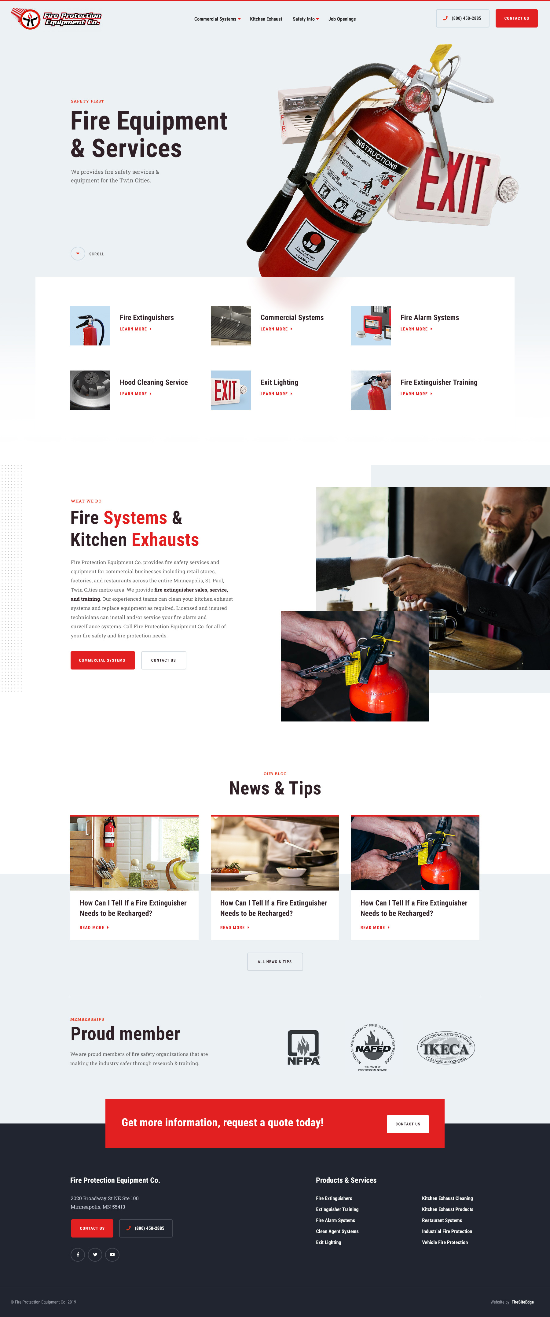 Fire Protection Homepage by Mike Delsing on Dribbble