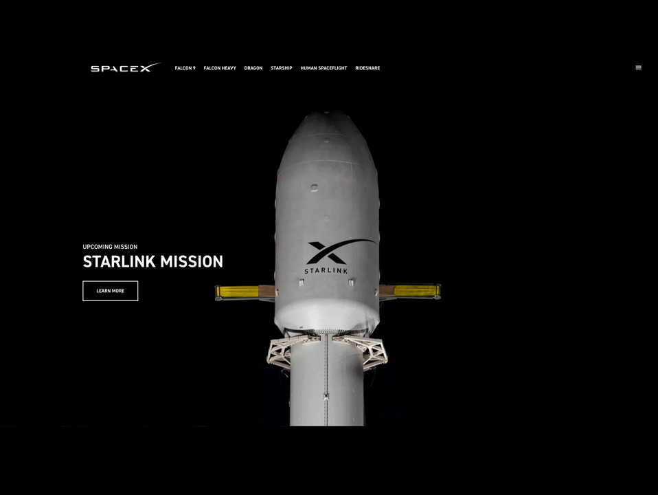 SpaceX Design Exercise by Rene Haro on Dribbble