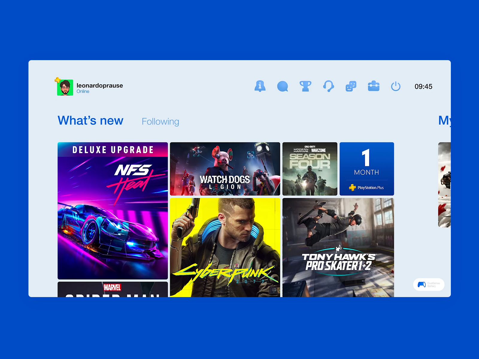 PS5 Interface by Leonardo Prause on Dribbble