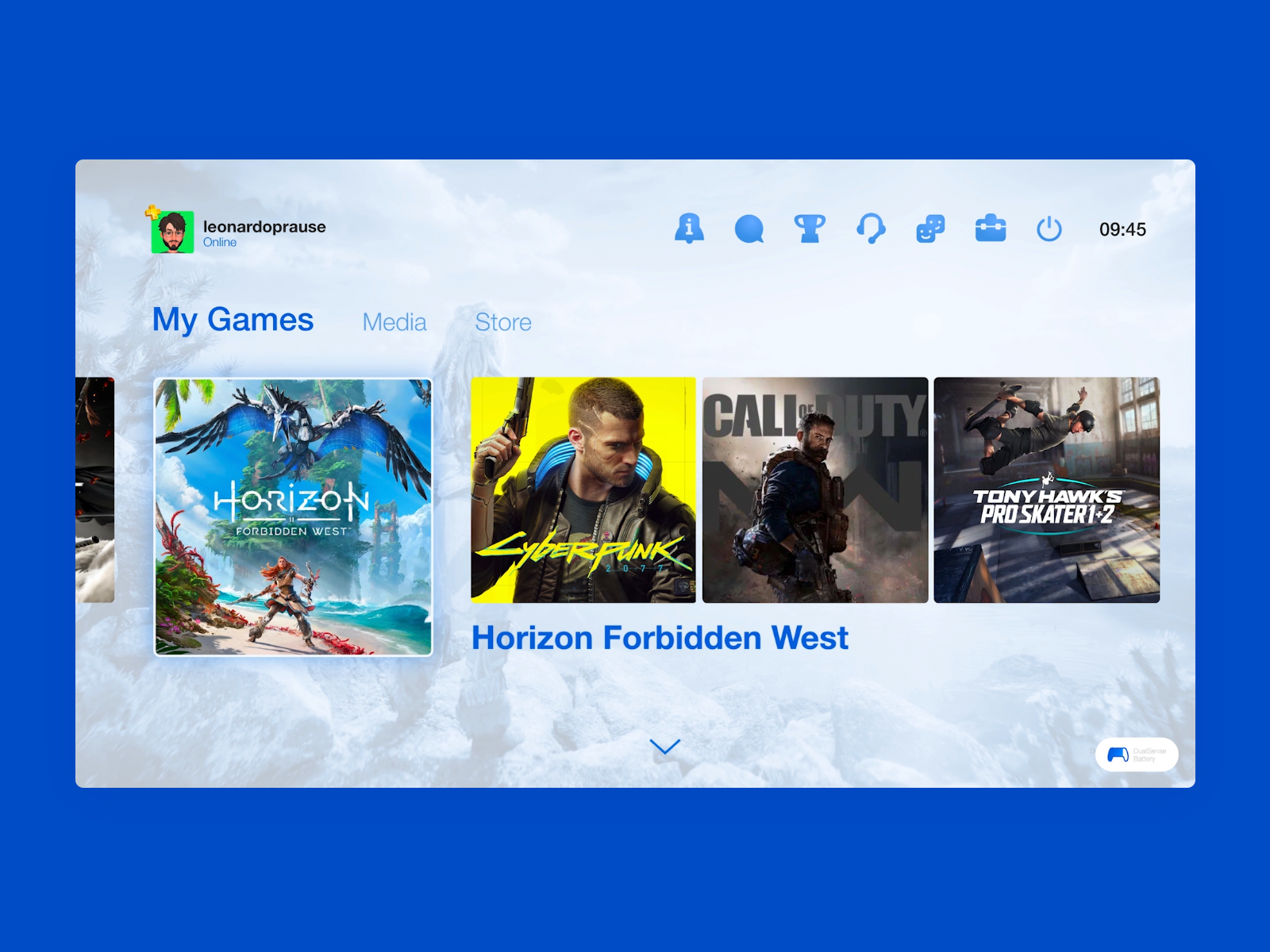 PS5 Interface by Leonardo Prause on Dribbble
