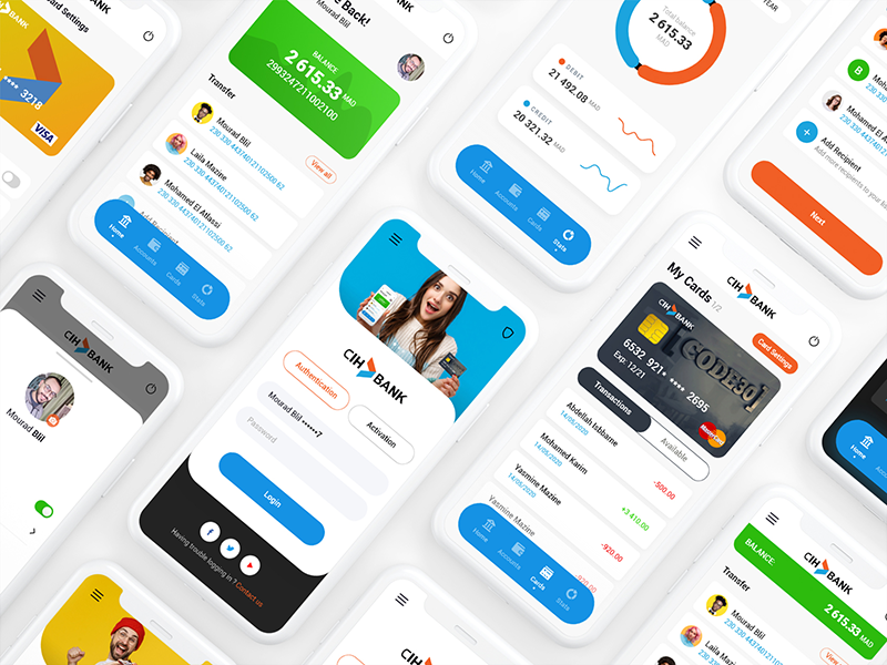 CIH Bank - Mobile Banking App Redesign Concept by Mourad Blil on Dribbble