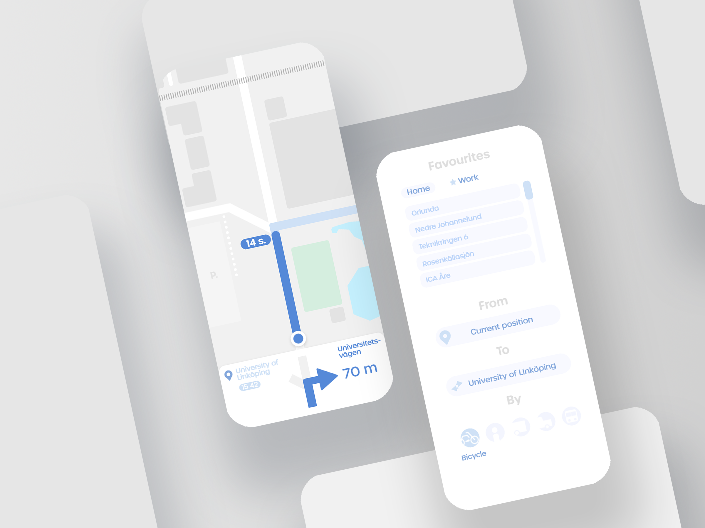 Navigation app design by Skövde on Dribbble