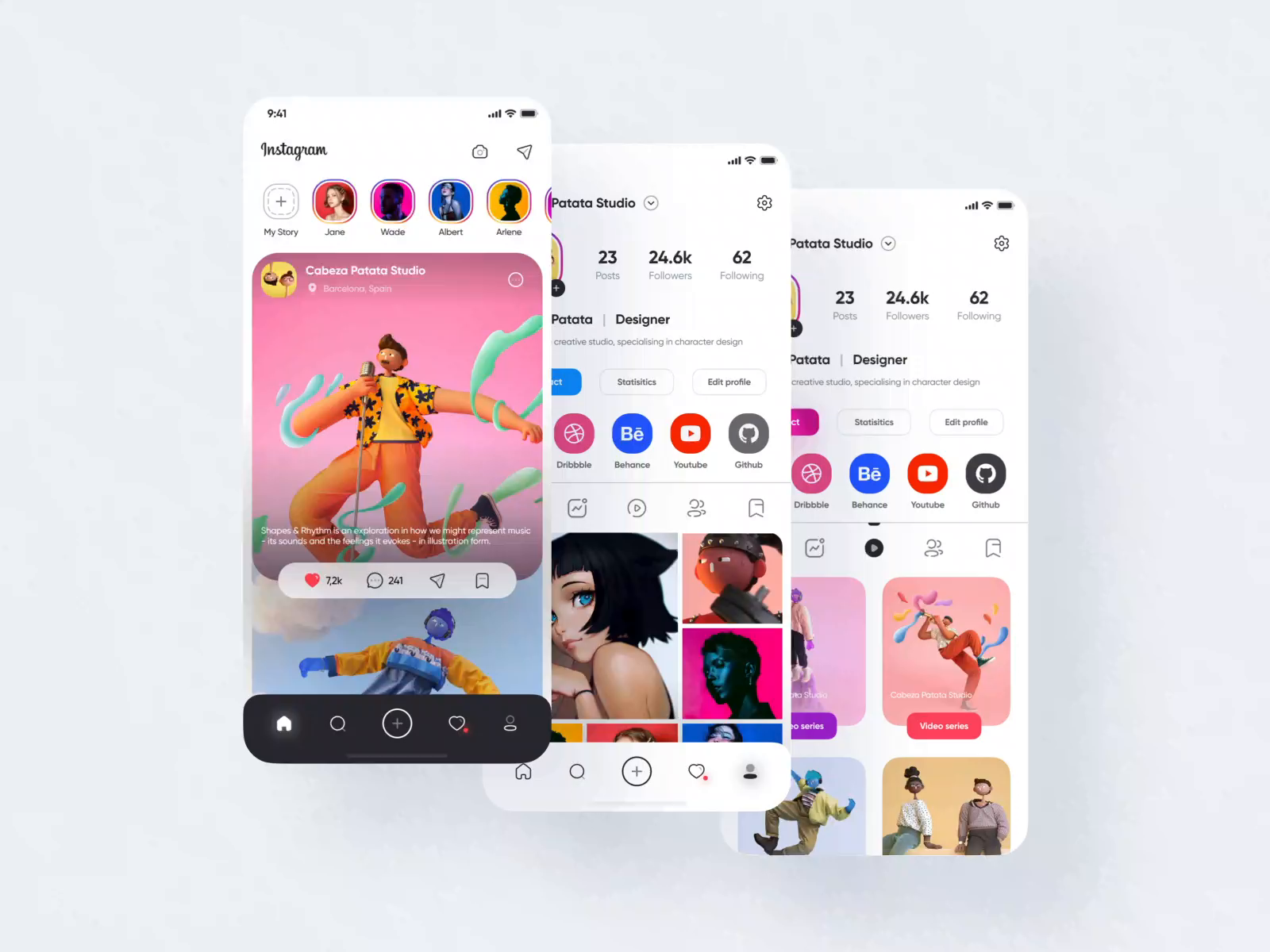 Instagram App Redesign Part-3 by Zeno Zhang for Top Pick Studio on Dribbble