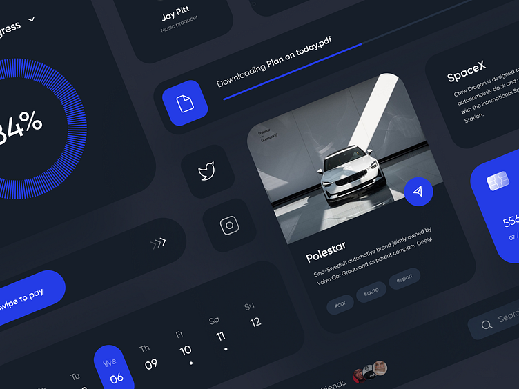 Dark Theme UI Elements Design by Dmitry Lauretsky for Ronas IT | UI/UX Team on Dribbble