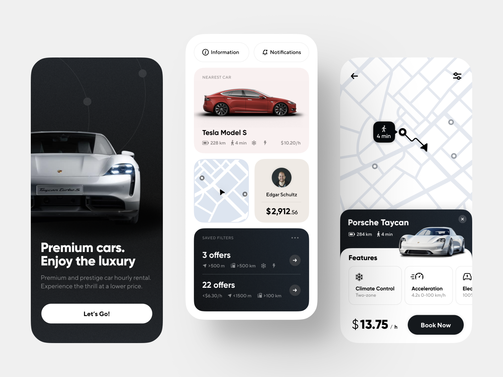 Luxury Car Rental Mobile App Design by Conceptzilla on Dribbble