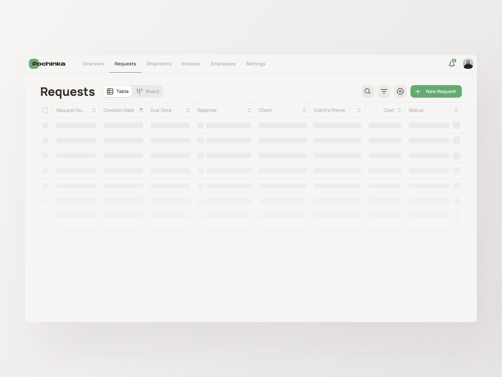 Interactions on Requests Page • Table & Board by Anton Proshkuratov on ...
