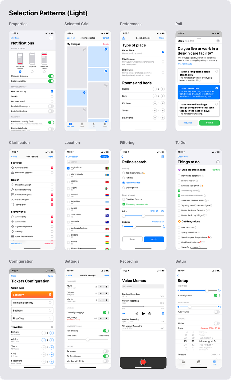 iOS slider UI design - Figma mobile templates by Roman Kamushken for ...