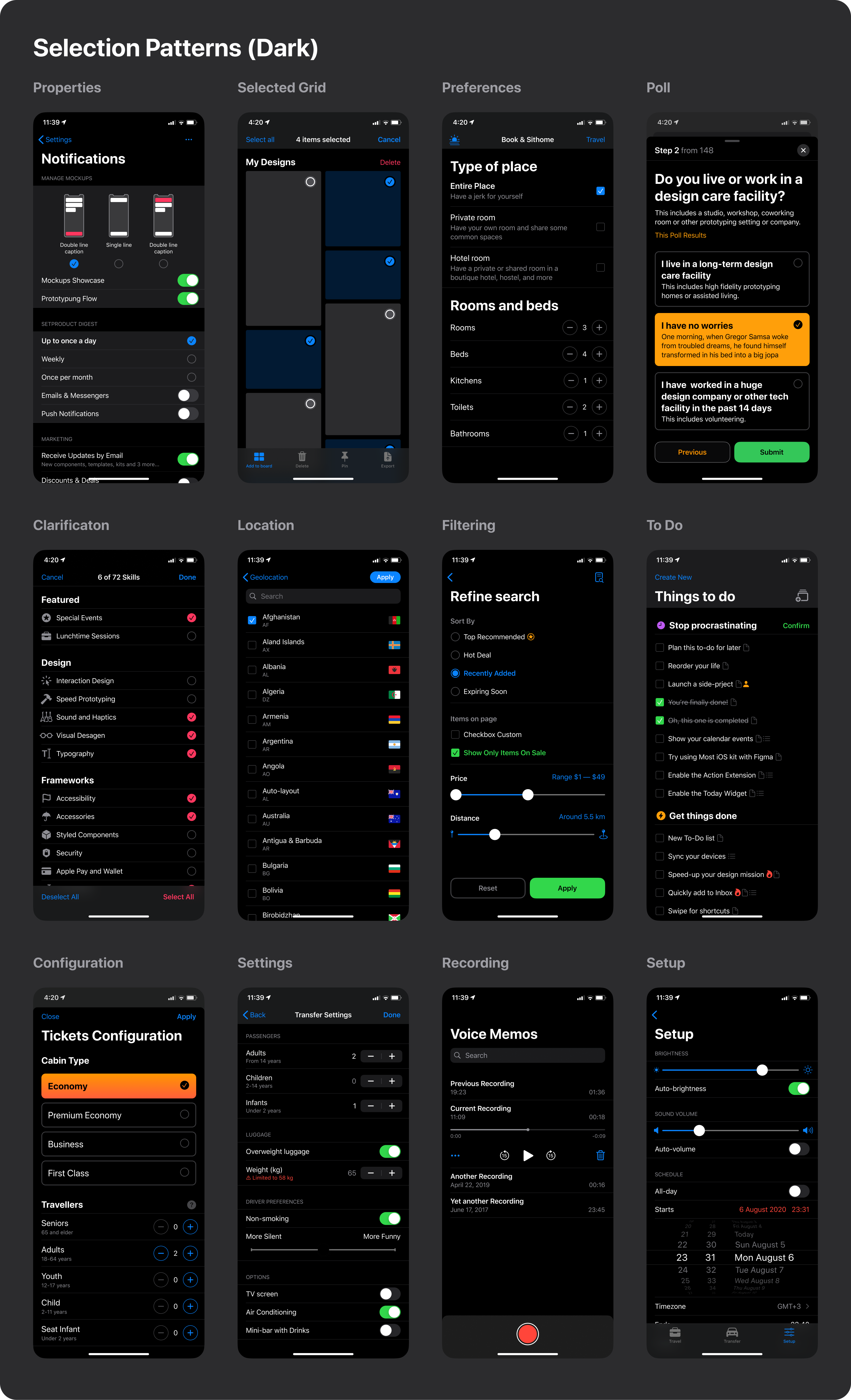 iOS slider UI design - Figma mobile templates by Roman Kamushken for ...