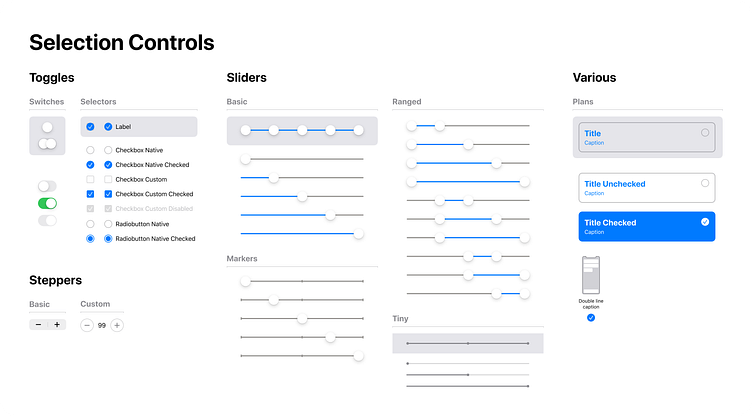 iOS slider UI design - Figma mobile templates by Roman Kamushken for ...