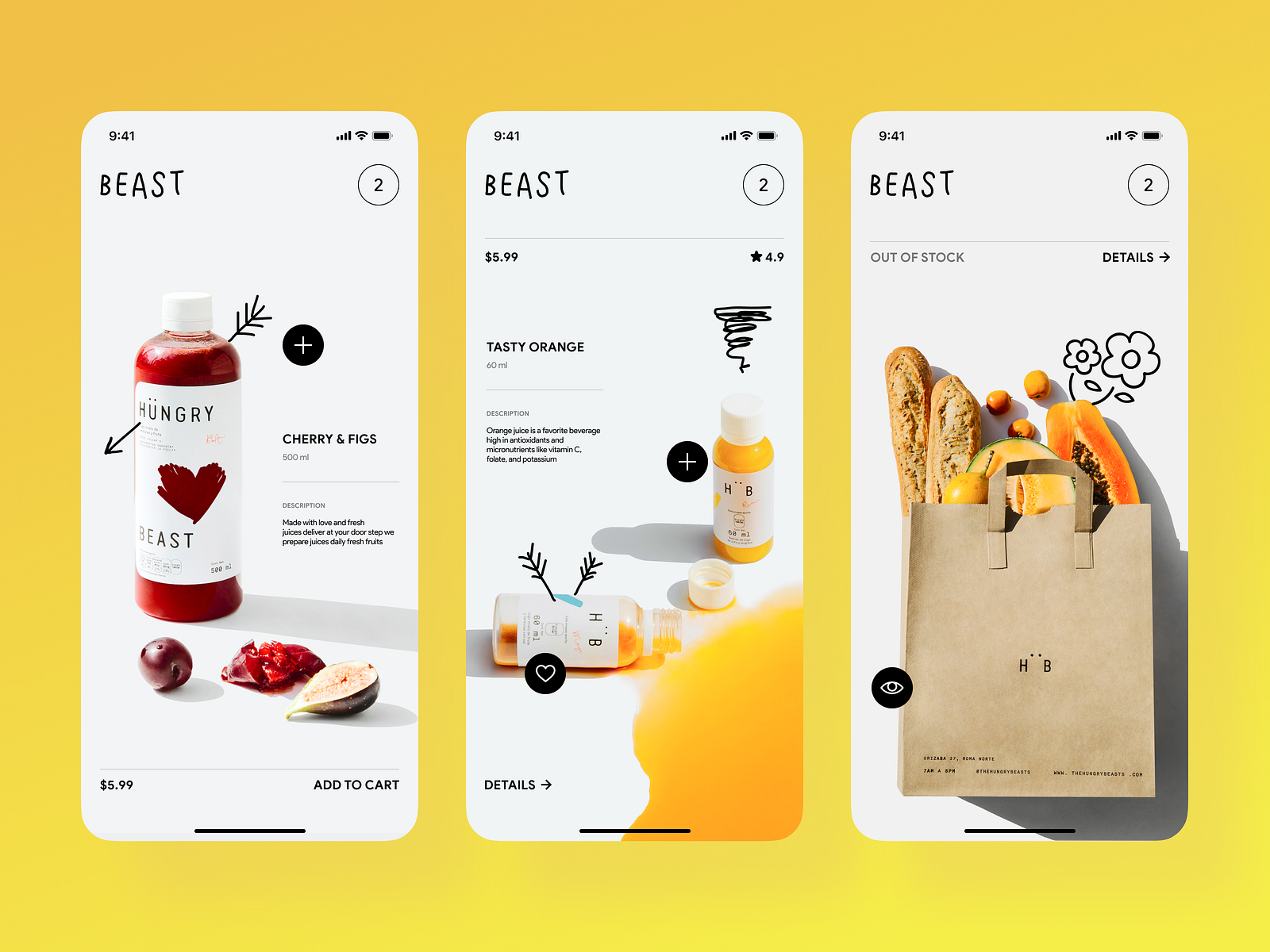 Delivery UI Concept (Beast) by Lay – UX/UI and branding on Dribbble