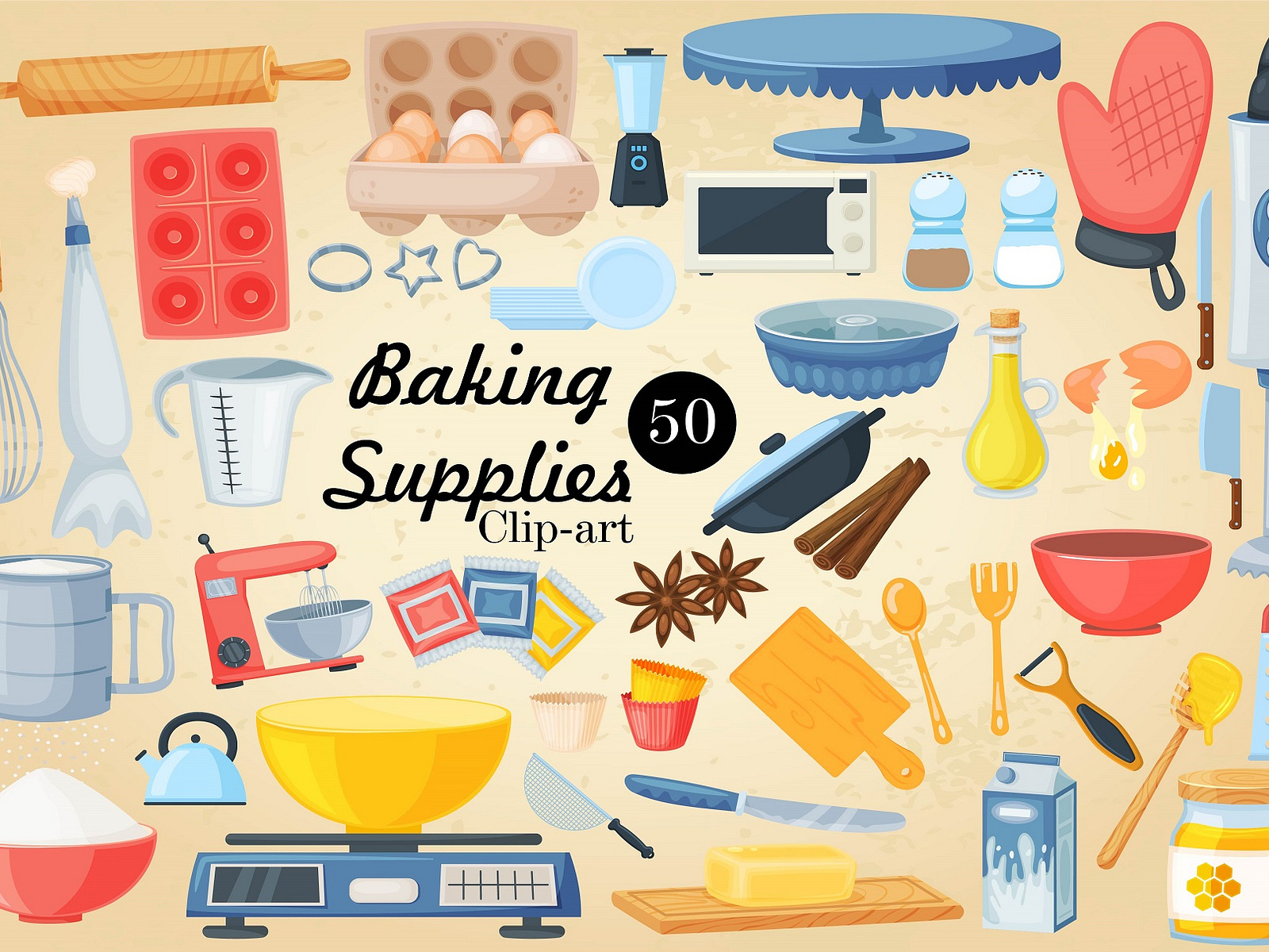 Kitchen Baking Clipart by imran on Dribbble