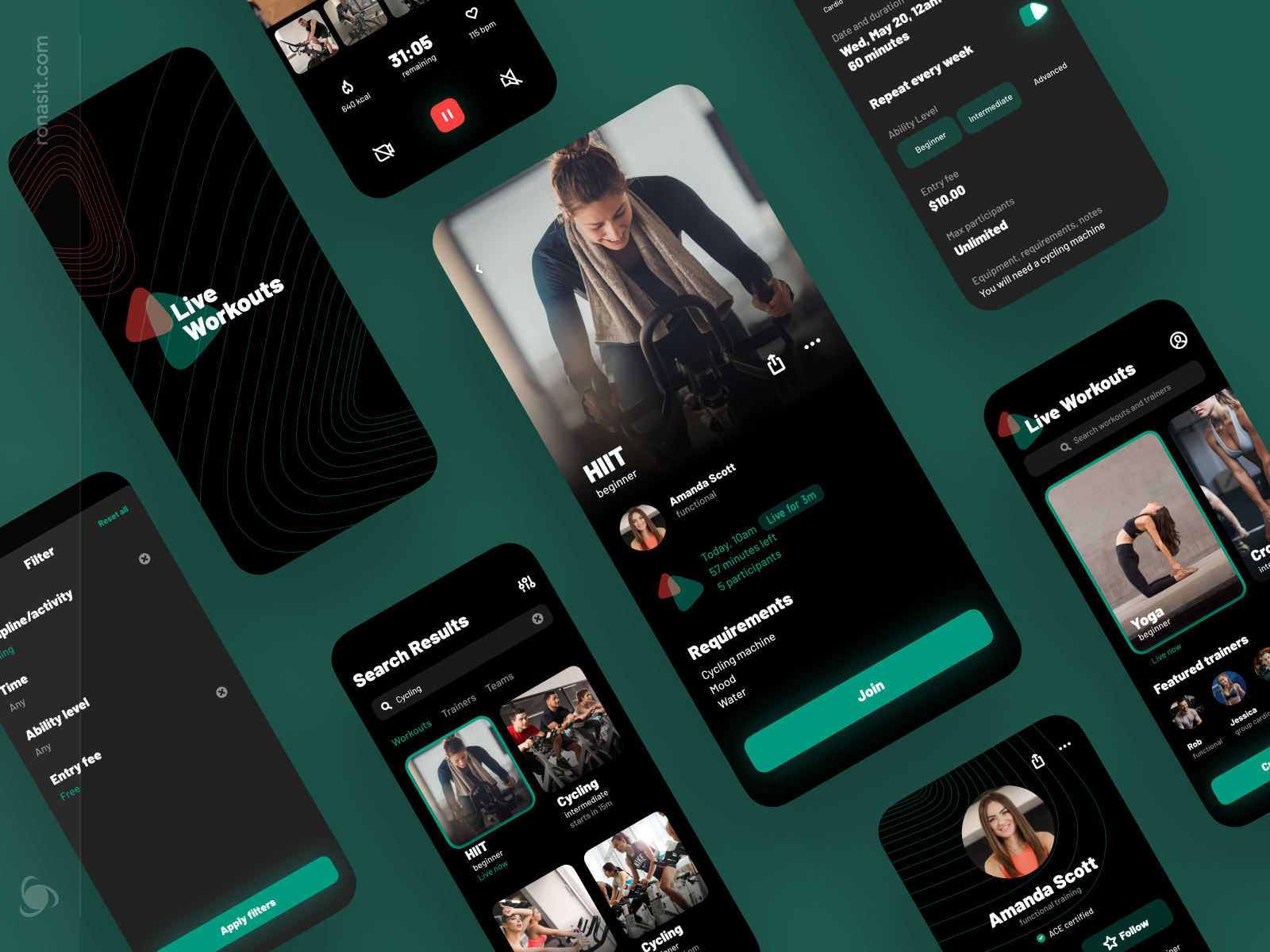 Fitness App Design Concept by Dmitry Lauretsky for Ronas IT | UI/UX ...