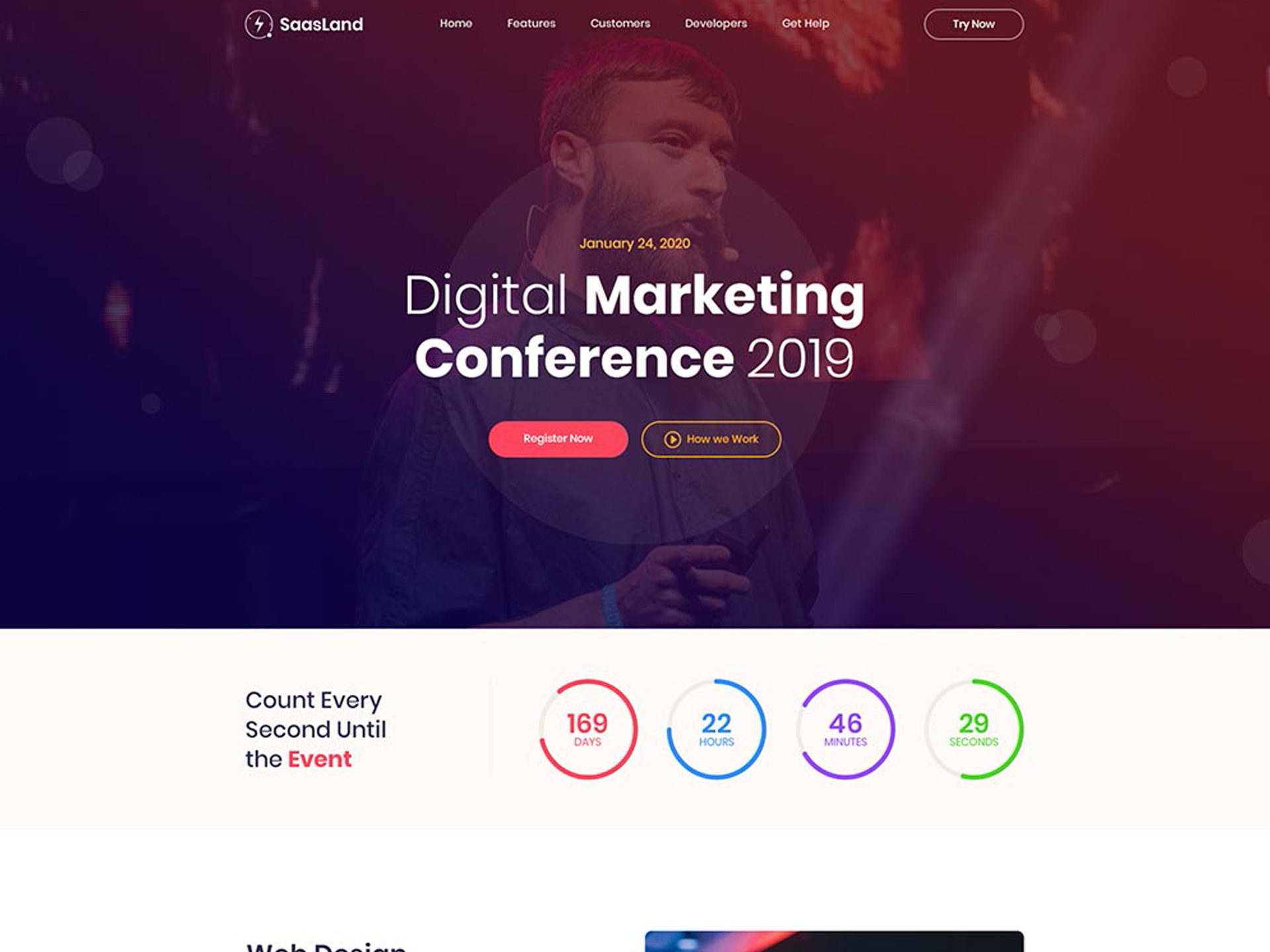 Event & Conference Landing Page by Md. Shahadat Hussain on Dribbble