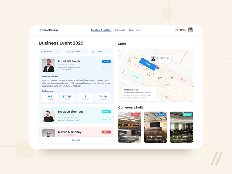 Event Management Platform Design by Purrweb UI/UX Agency on Dribbble