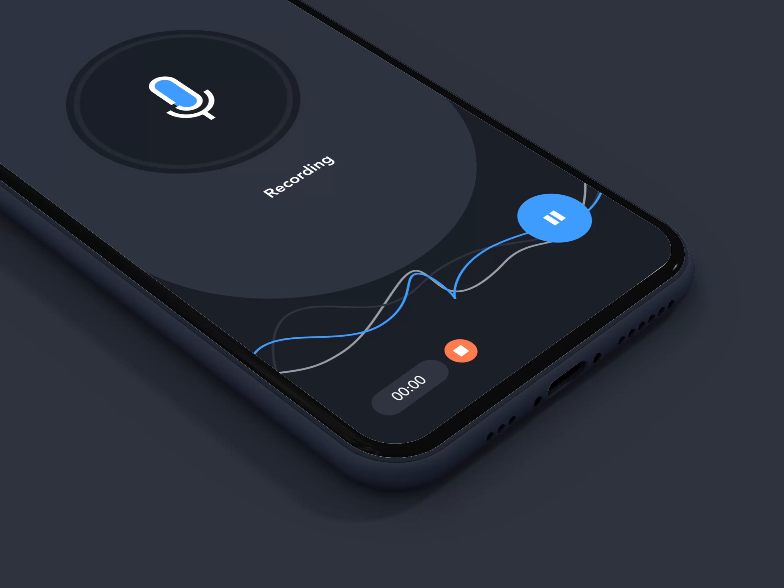 Recording App Design | Grizzly Mobile App Ui KIt by George Samuel on ...