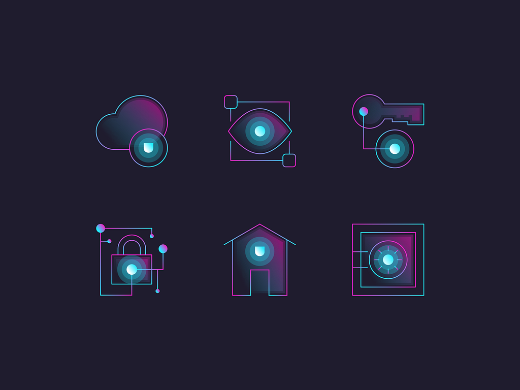 Illustrated Security Icon Set by Anthony Gribben on Dribbble