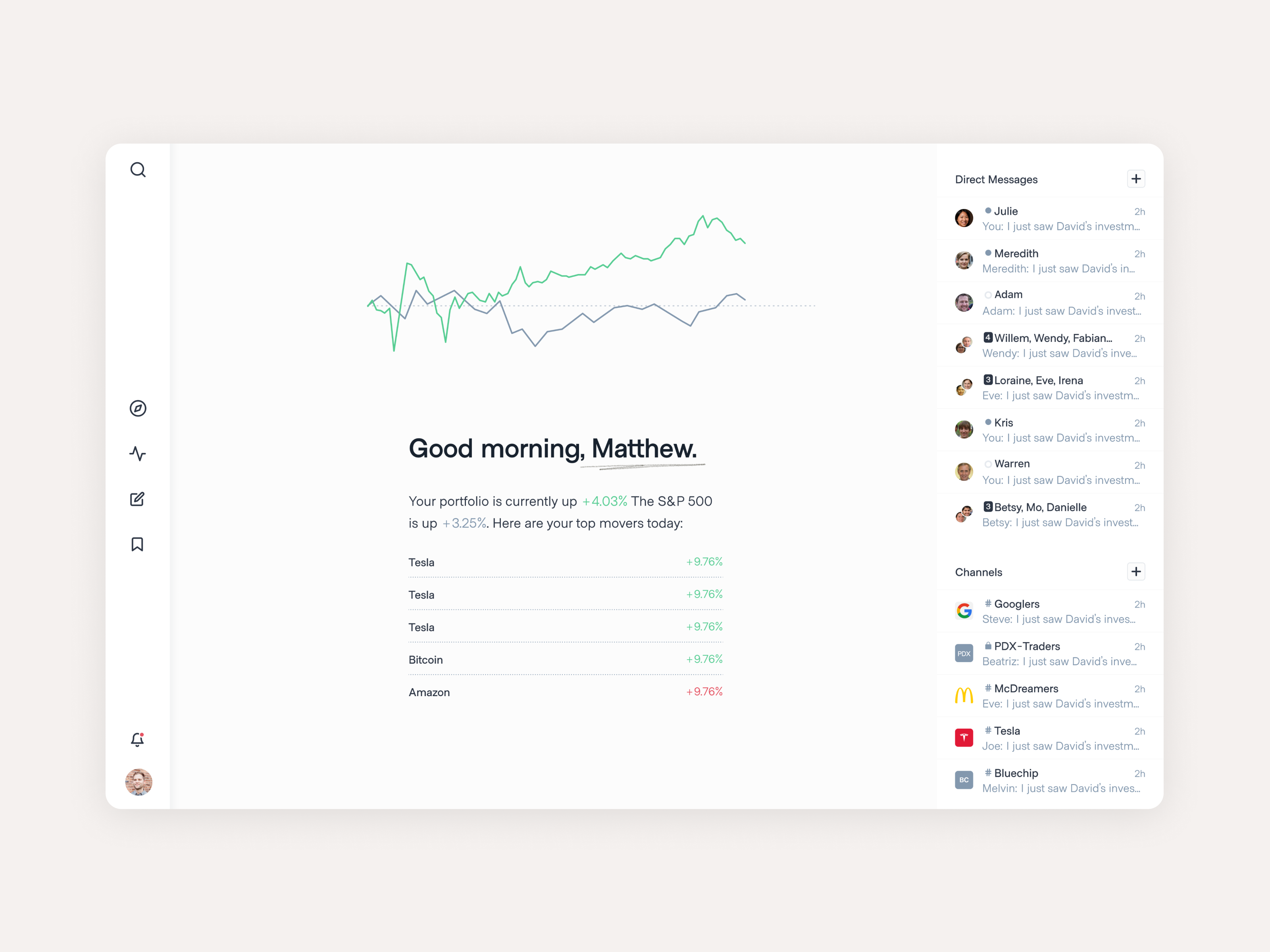 Commonstock - Feed by Axel Gillino for MetaLab on Dribbble