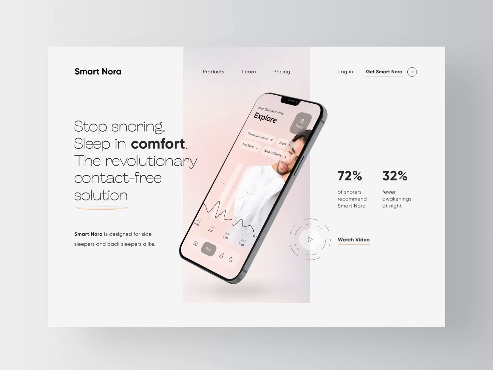 Smart Nora - Website Landing Page Design by Jack R. for RonDesignLab ⭐️ ...
