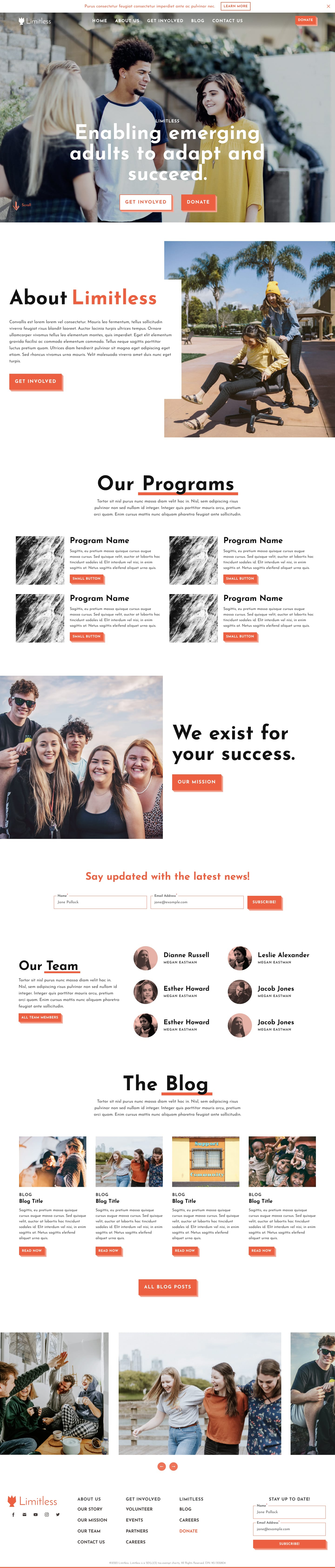 Limitless Website Template by Abel Hancock on Dribbble