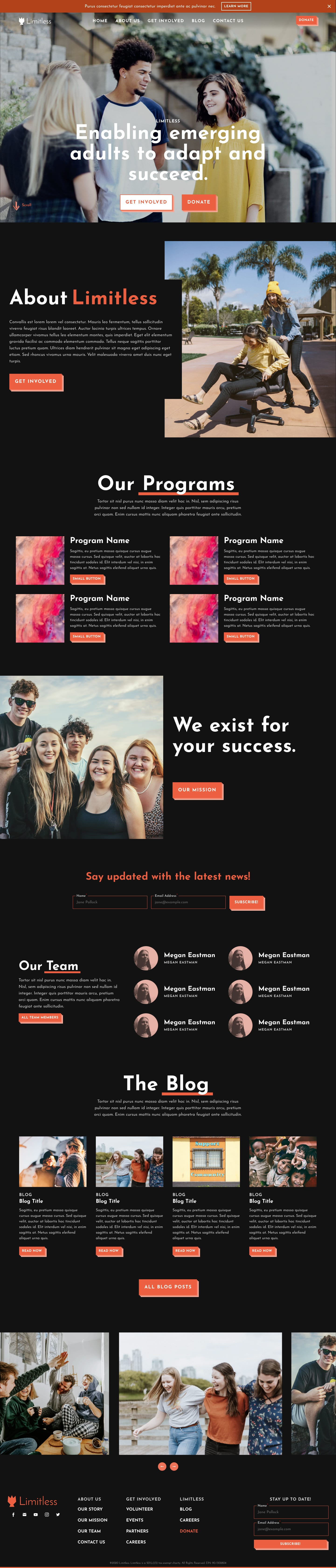 Limitless Website Template by Abel Hancock on Dribbble