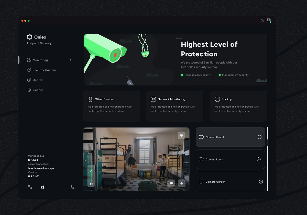 Dashboard CCTV 📹 by Hassan Rouhani for Oniex™ on Dribbble