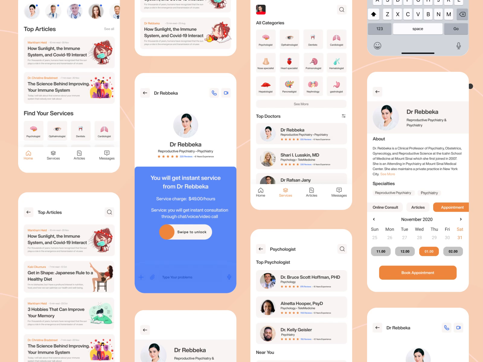 Medical App - Online Consult by Zesan h. on Dribbble