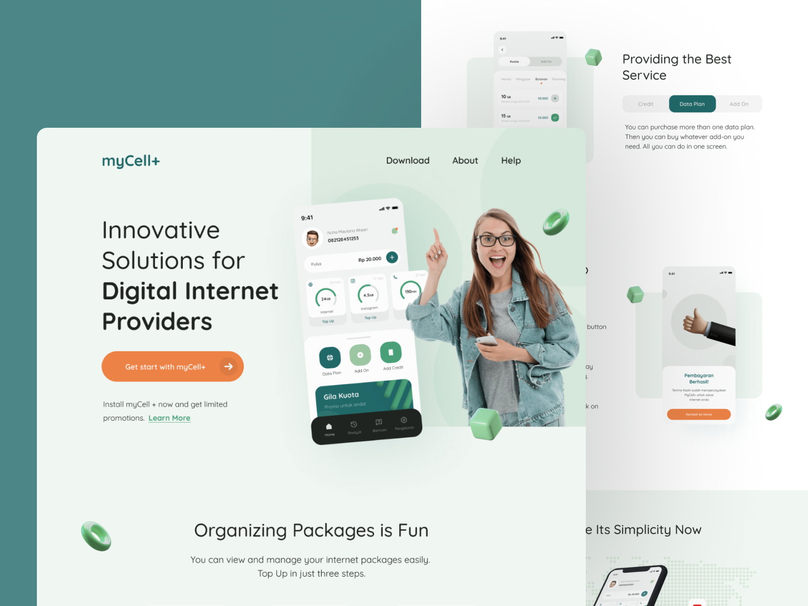 Internet Provider App Landing Page by Nuha Maulana Ahsan 🦅 for Selaras ...