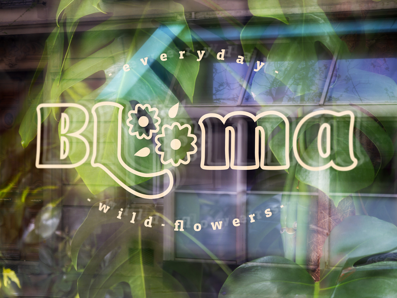 Blooma Branding Store Window Logo Outline Flower shop by Krysteah ...