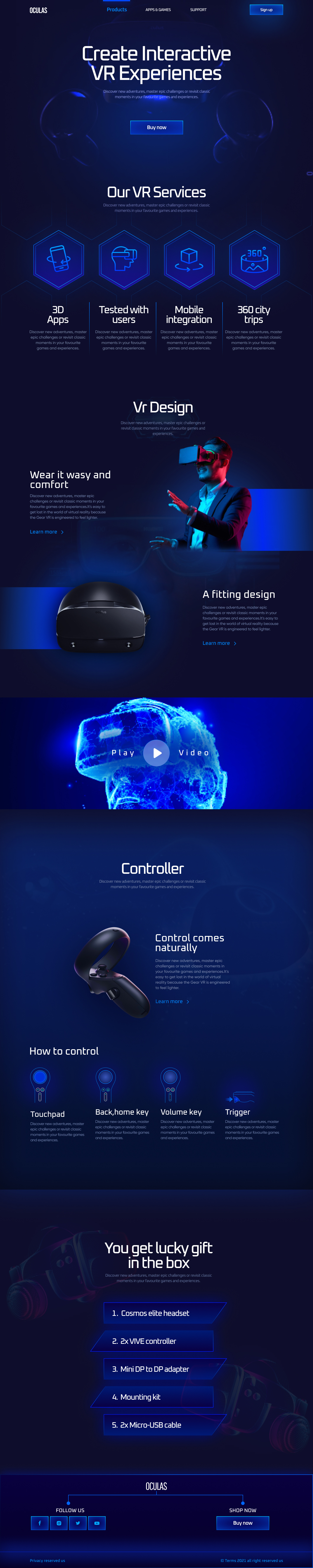 Conceptual Interactive VR Headset Landing Page Design by Saad on Dribbble