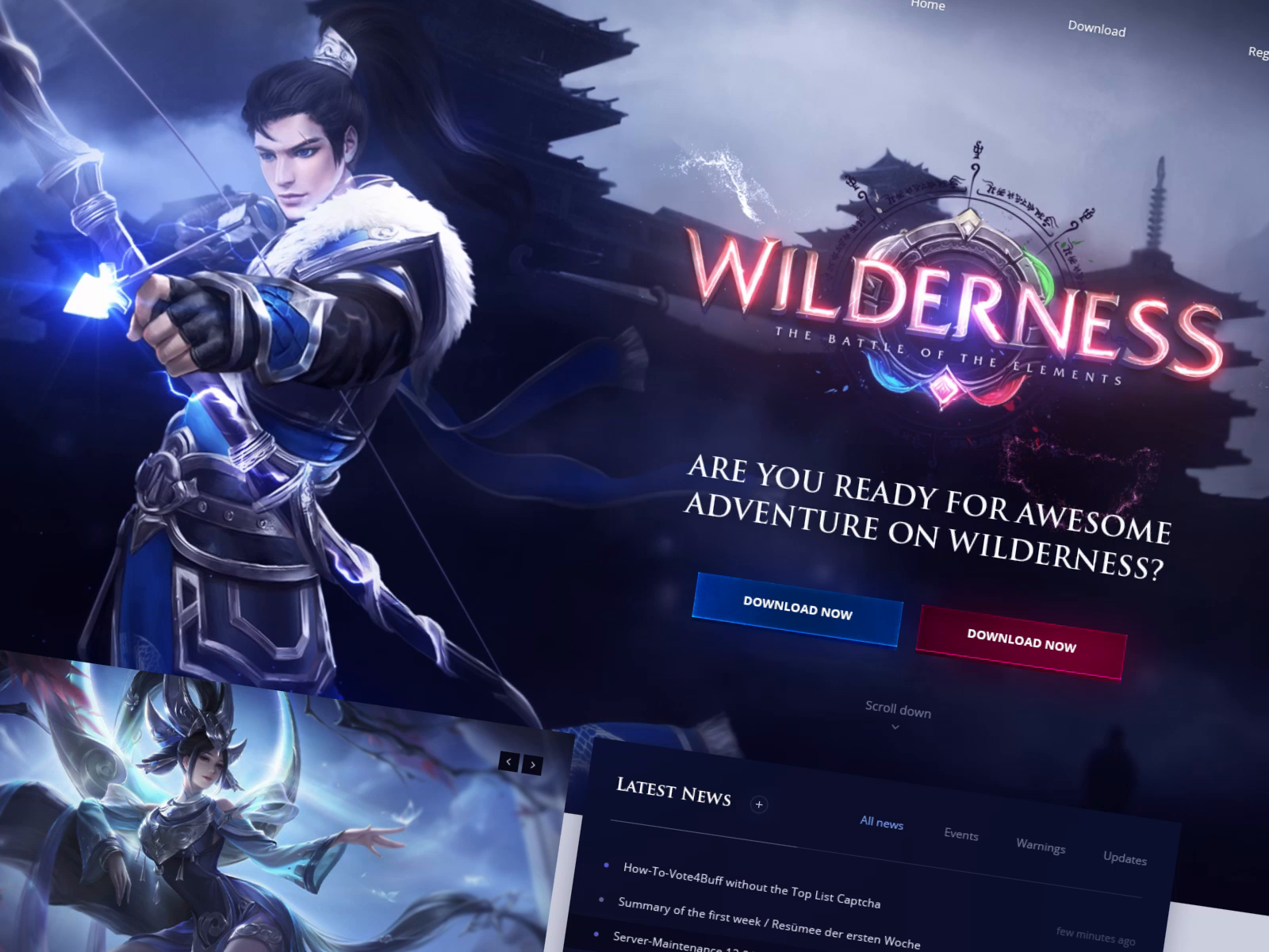 Fantasy Game Website - Wilderness 👾 by PIXARTS STUDIO on Dribbble