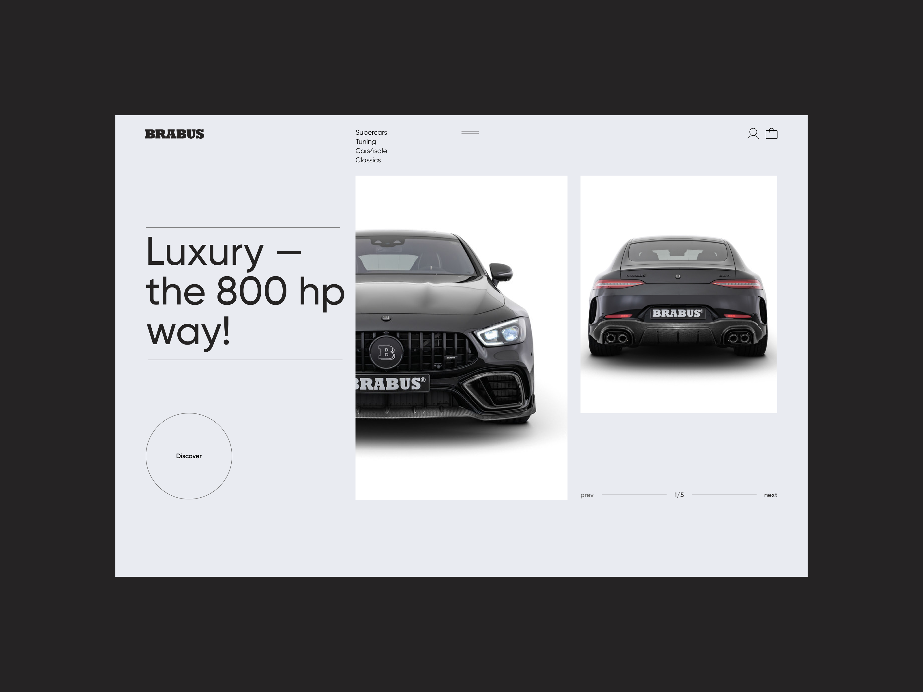 Brabus — website redesign. Luxury by Evgeny UPROCK for UPROCK AGENCY on Dribbble