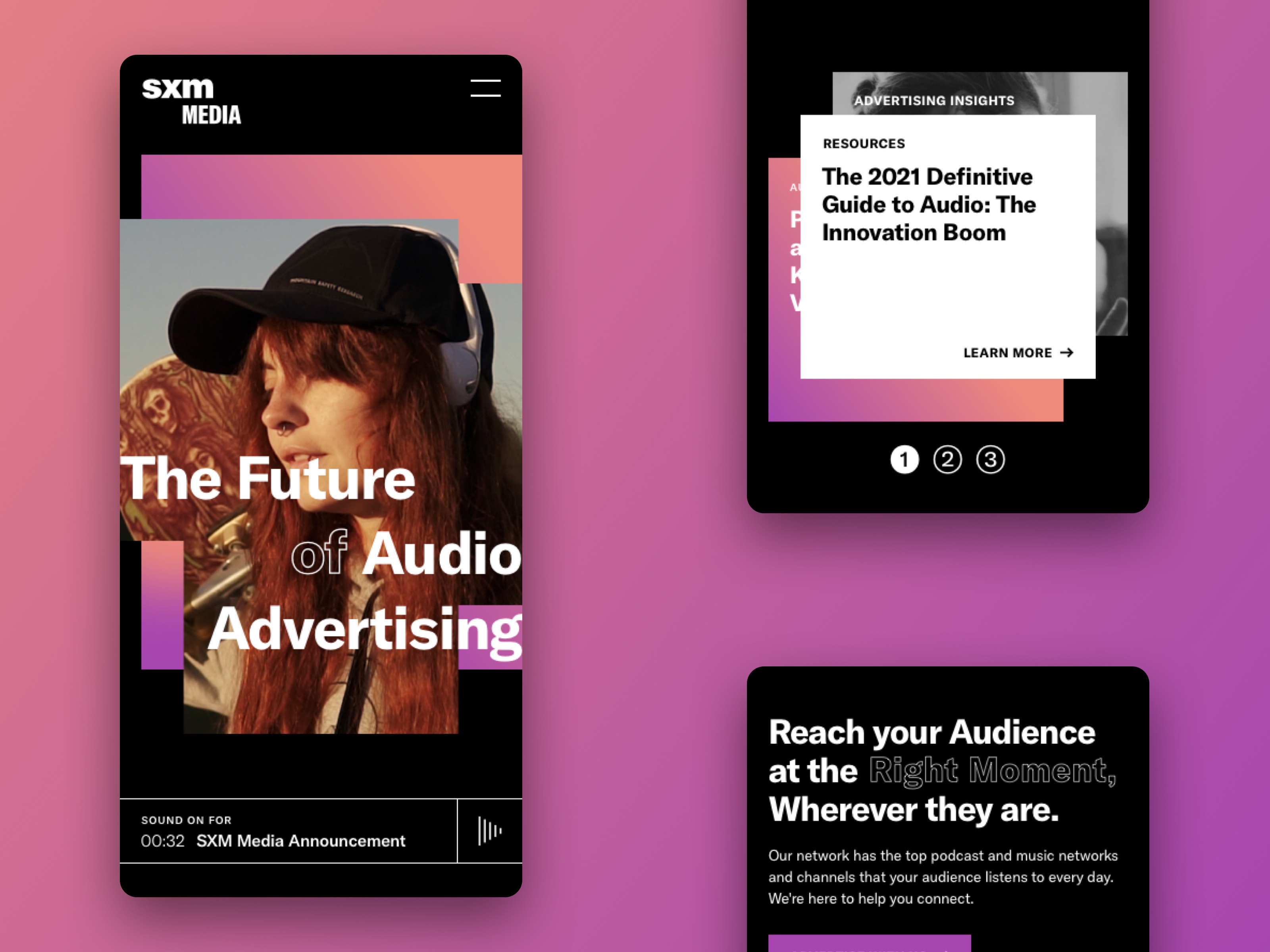 SXM Media Hero Marquee by Nick Barry on Dribbble