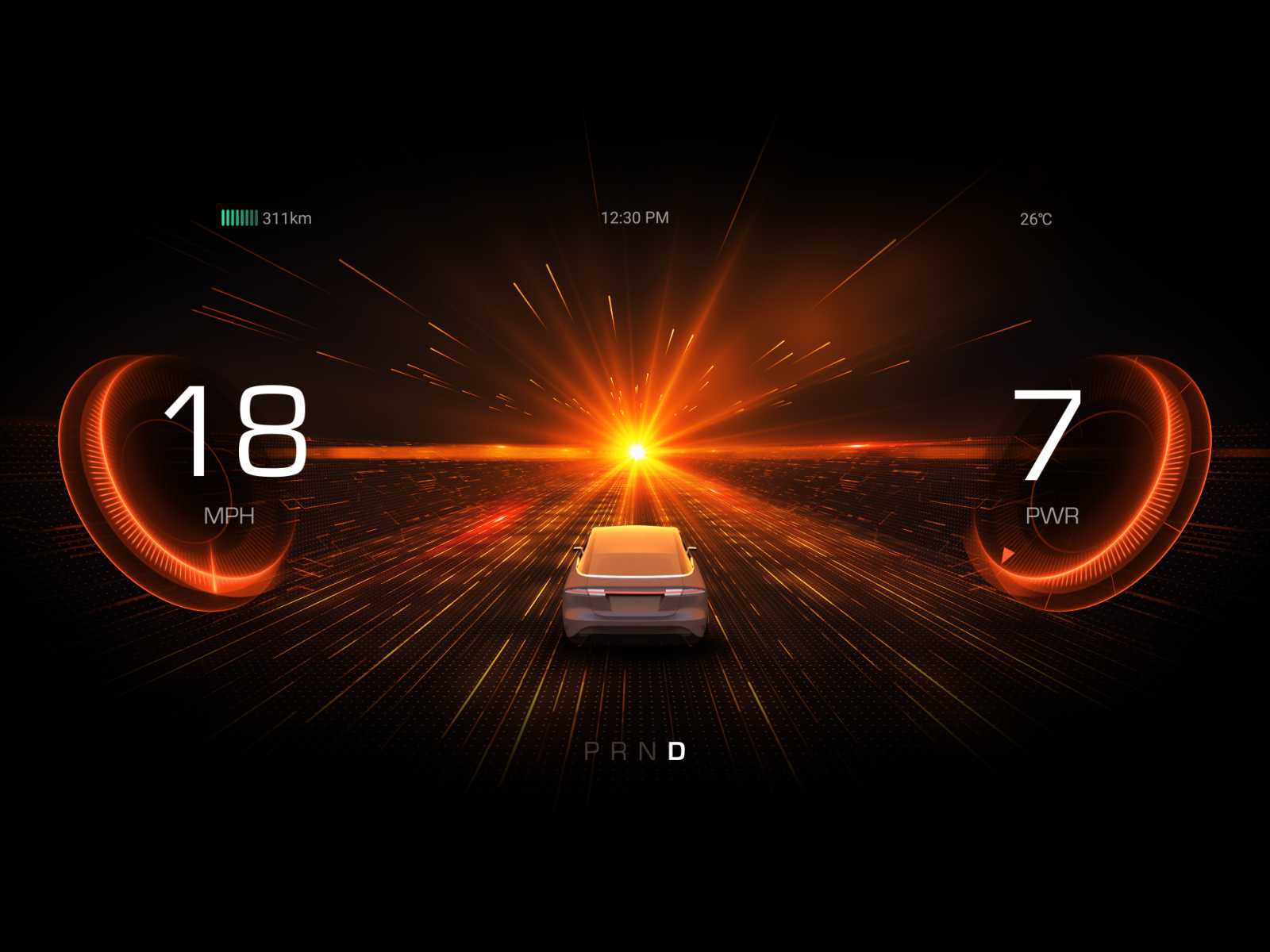 Acceleration mode HMI design for electric vehicle by SeanCham世安 on Dribbble