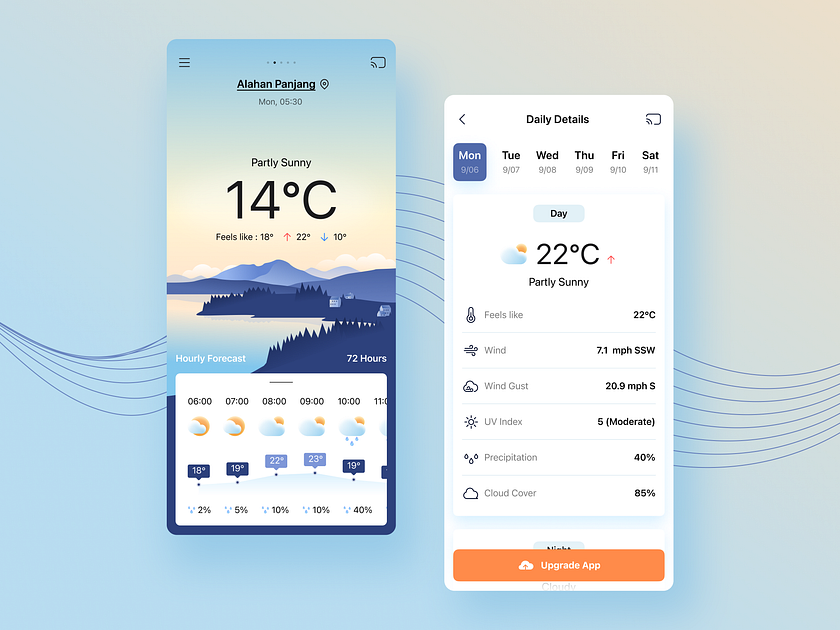 Browse thousands of Weather UI images for design inspiration | Dribbble