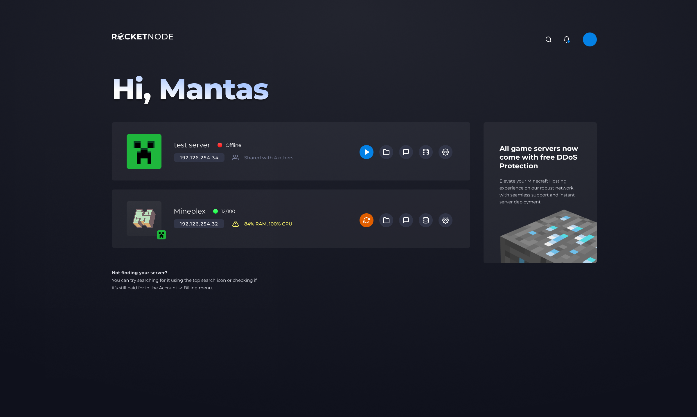 RocketNode RocketPanel (Pterodactyl Redesign) by Mantas Vilčinskas on ...