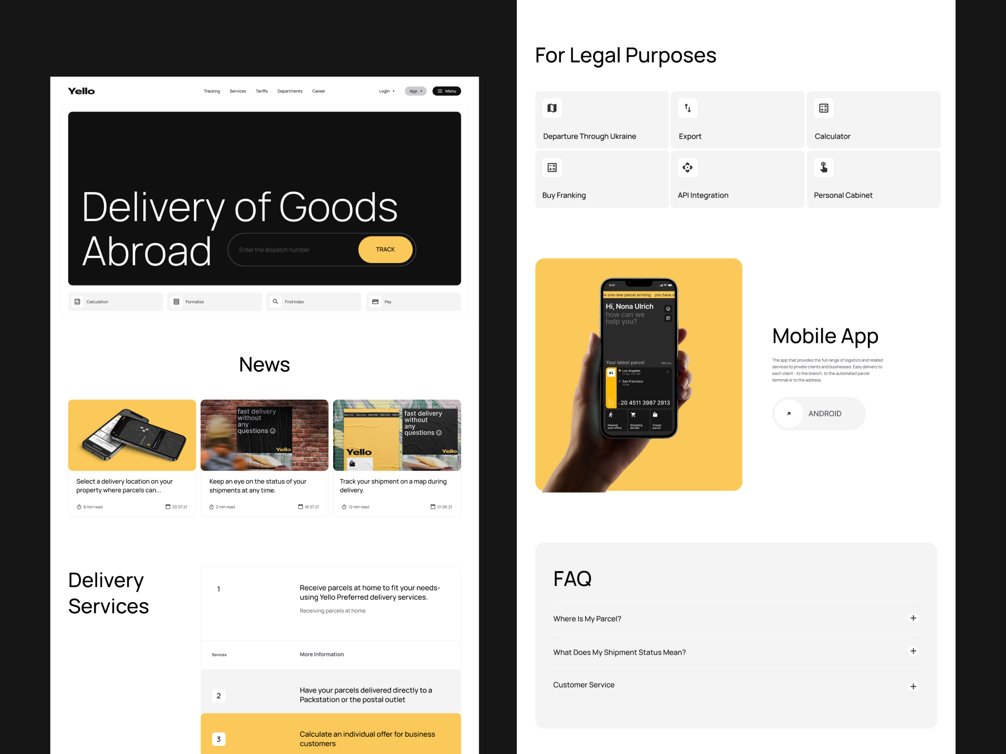 YELLO Mobile App – Promo web site by Daria Lisovenko on Dribbble