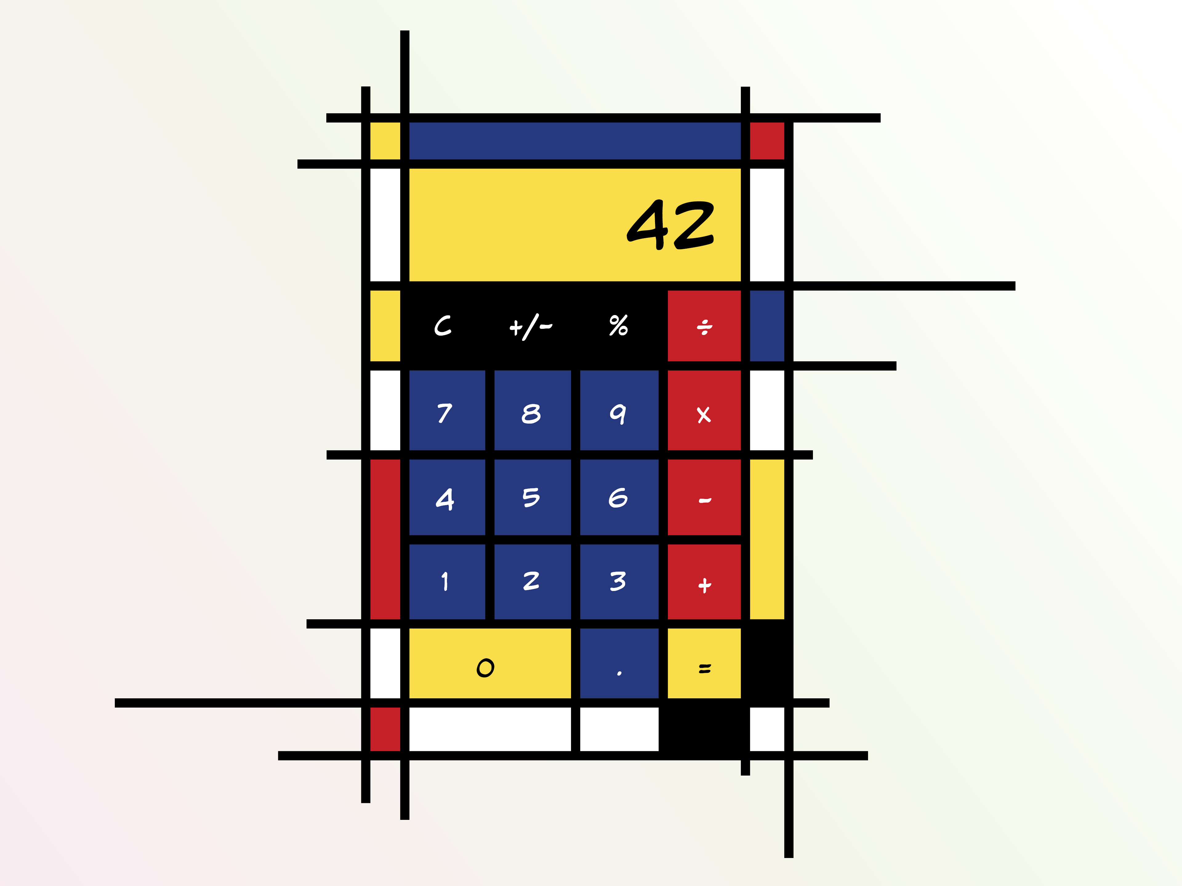 Daily UI Challenge 004 - Calculator by Valerie Wang on Dribbble
