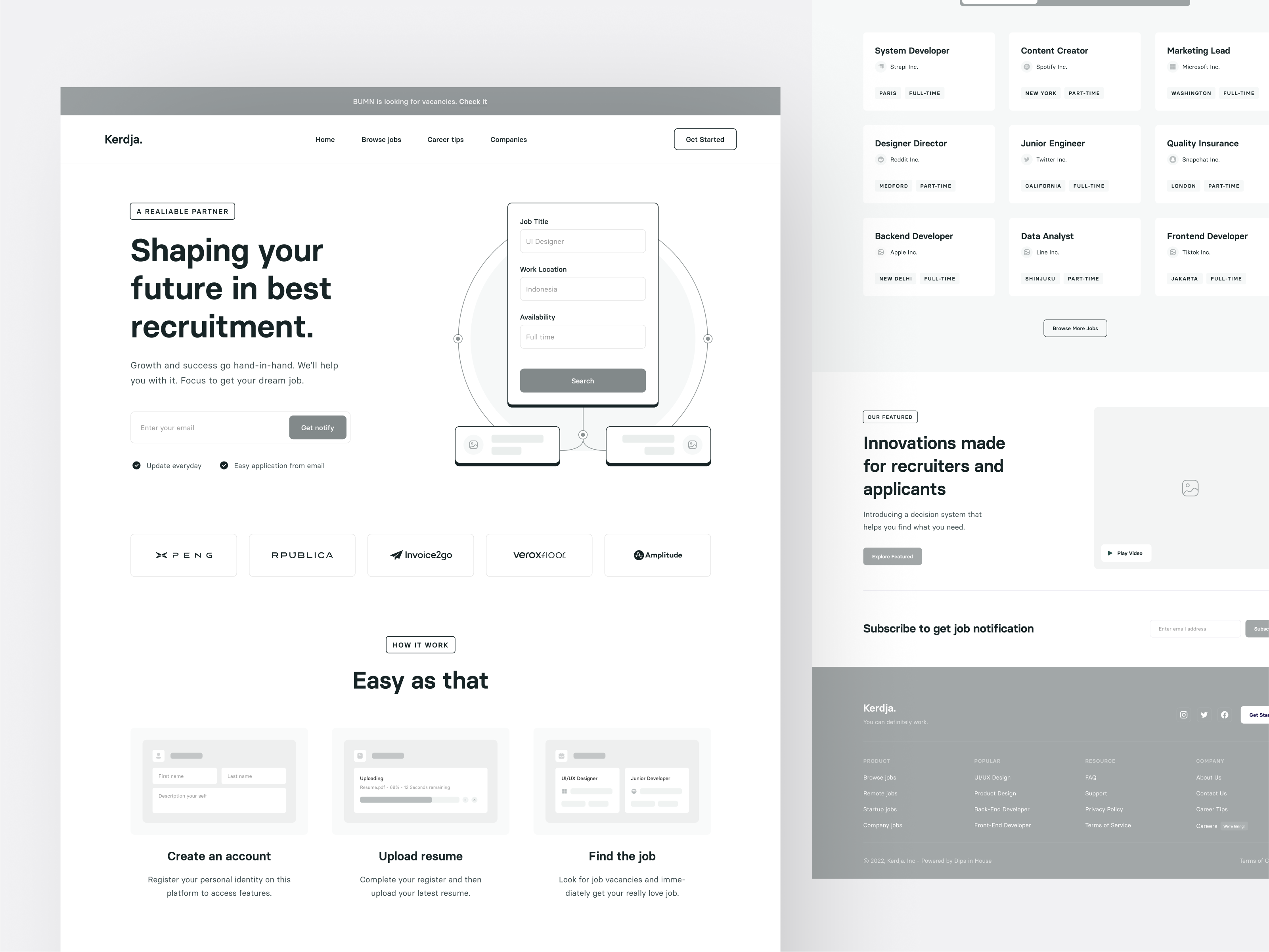 Job Finder - Landing Page by Rifqy Dipa for Dipa Inhouse on Dribbble