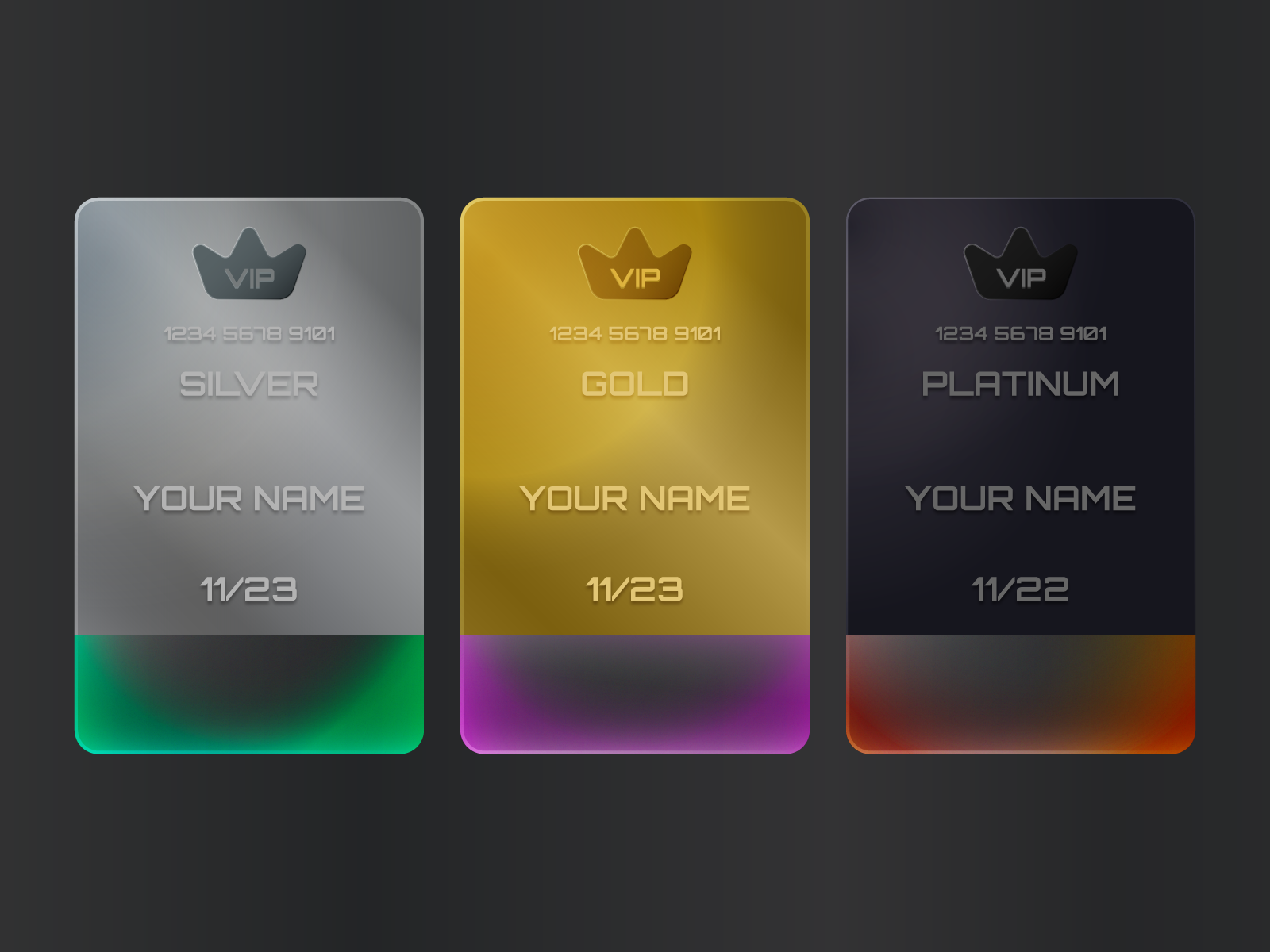 Transparent VIP Cards by Aisha Ahya on Dribbble