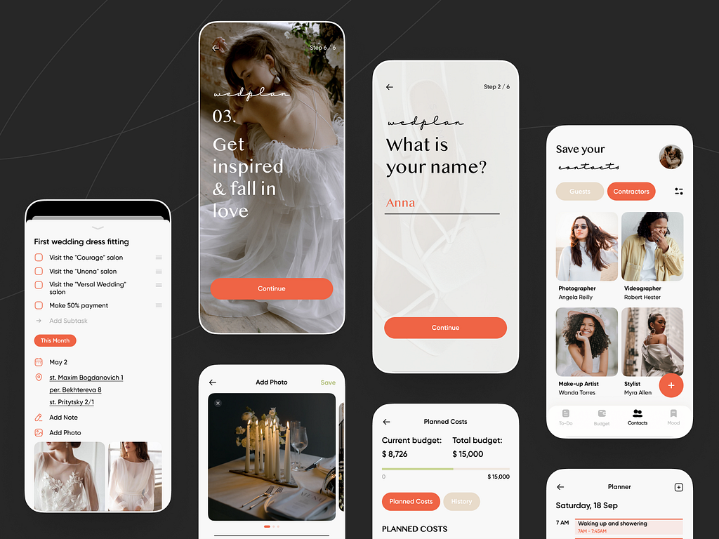 Wedding Planner App Concept 👩‍ ️‍👨 by Anna Feshchenko for Codabrasoft ...