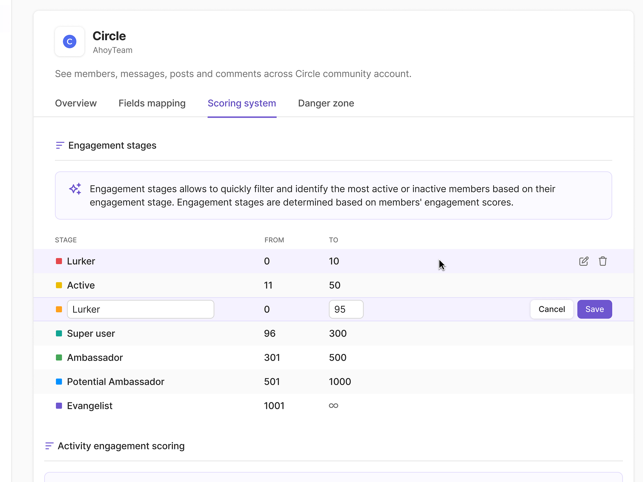 Scoring System Stages Setup by usrnk1 on Dribbble