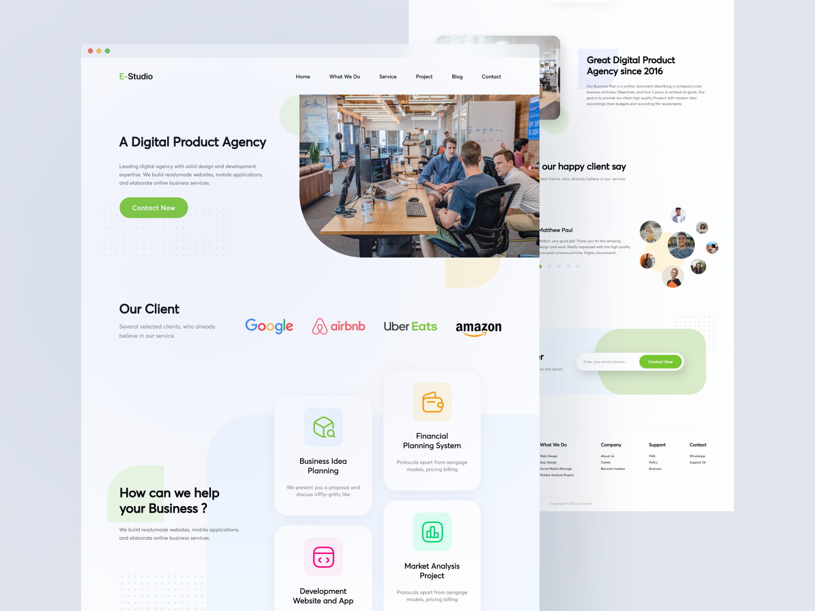 E-studio website by Anna Donets on Dribbble