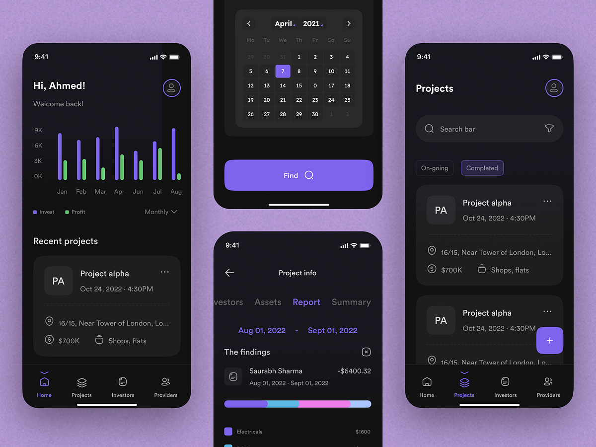 Construction App Design designs, themes, templates and downloadable ...