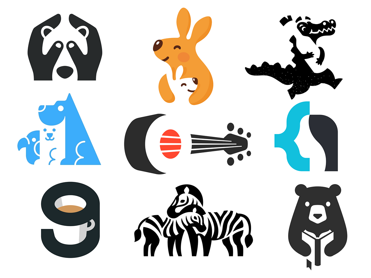 Negative space logos by Andrii Kovalchuk🇺🇦 on Dribbble