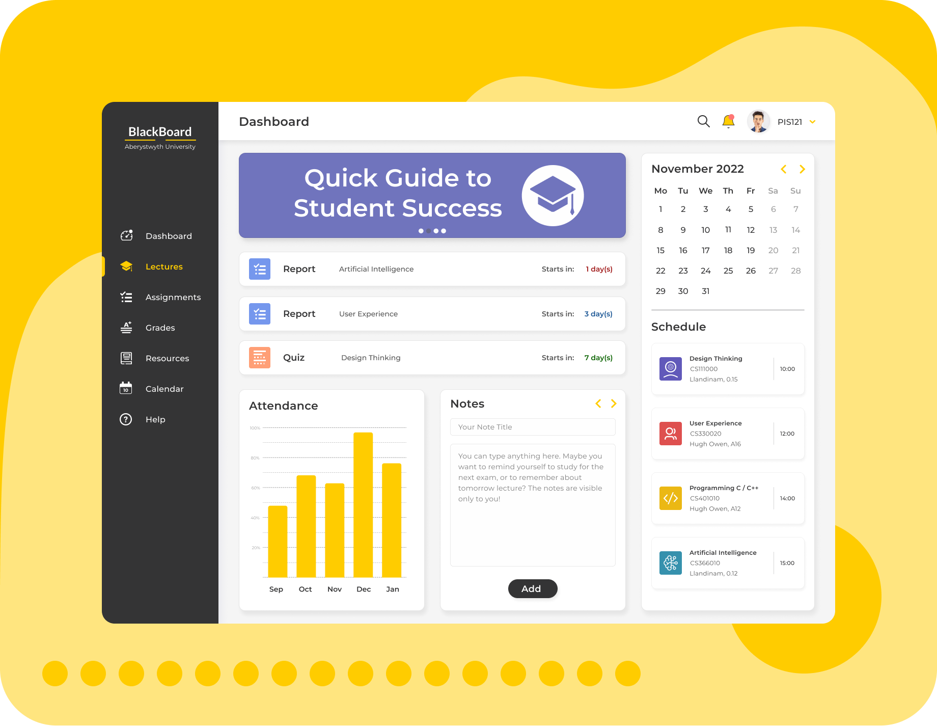 BlackBoard eLearning Platform - Dashboard by Peter Stepien on Dribbble