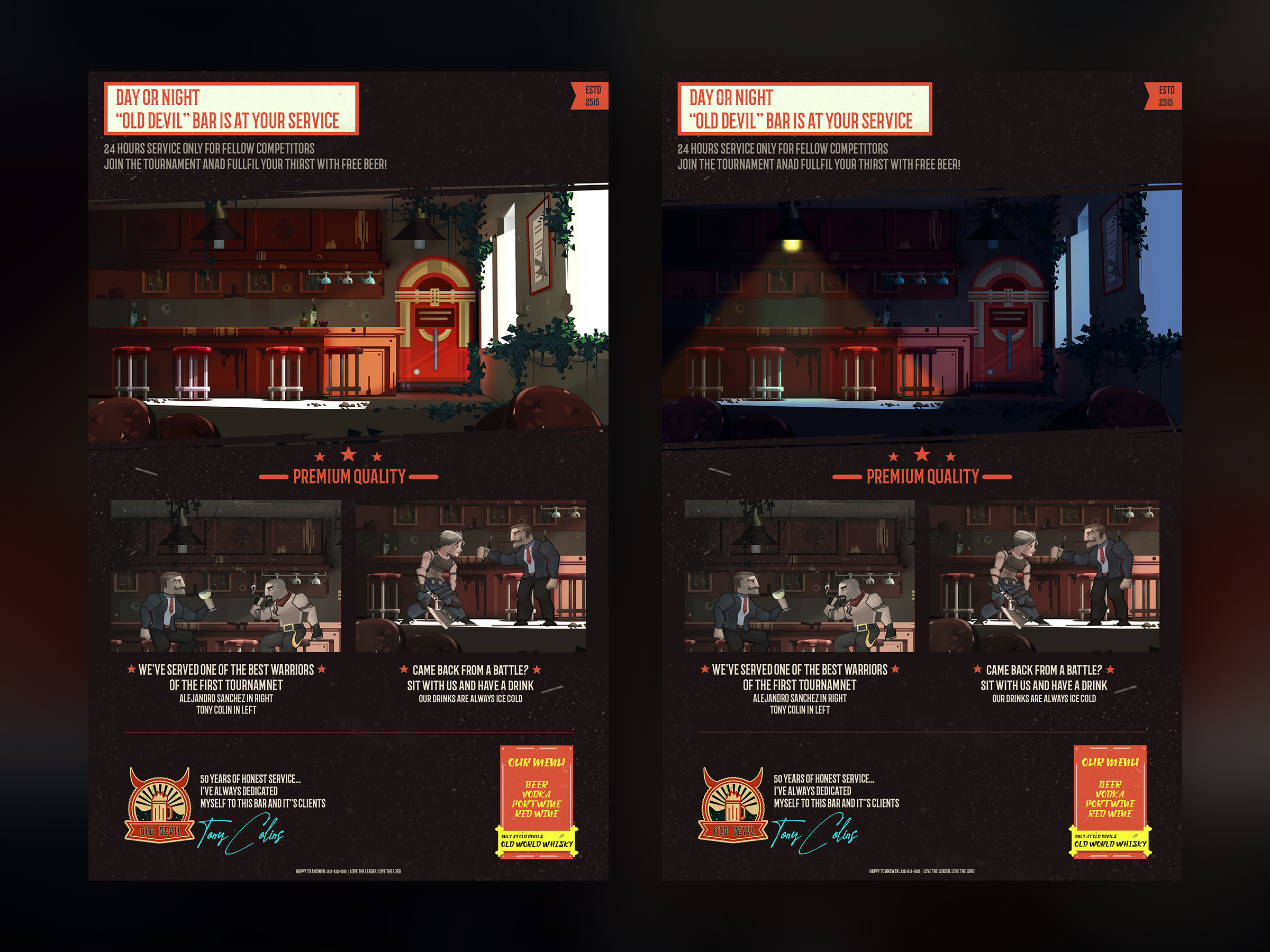 Old Devil's Bar by Kayhan on Dribbble