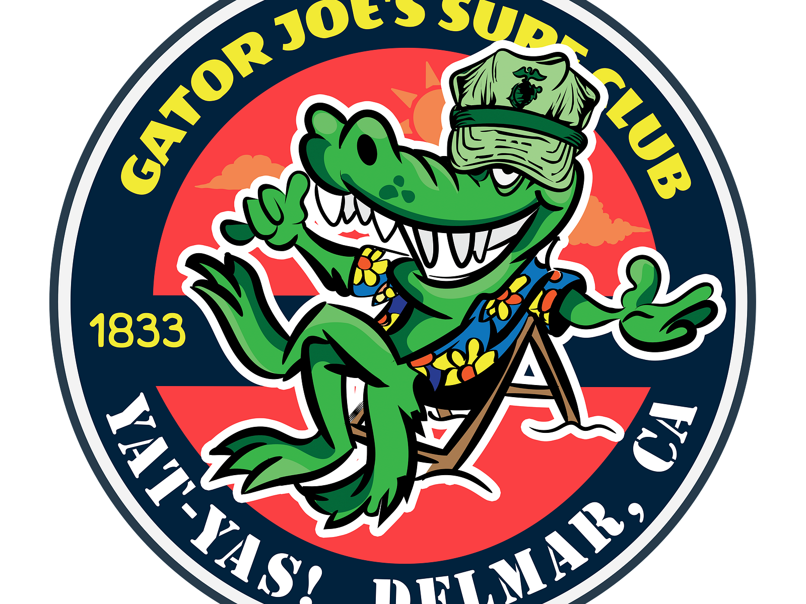 USMC Camp DelMar, CA Promotions-Gator Joe #1 by Oliver Moore on Dribbble