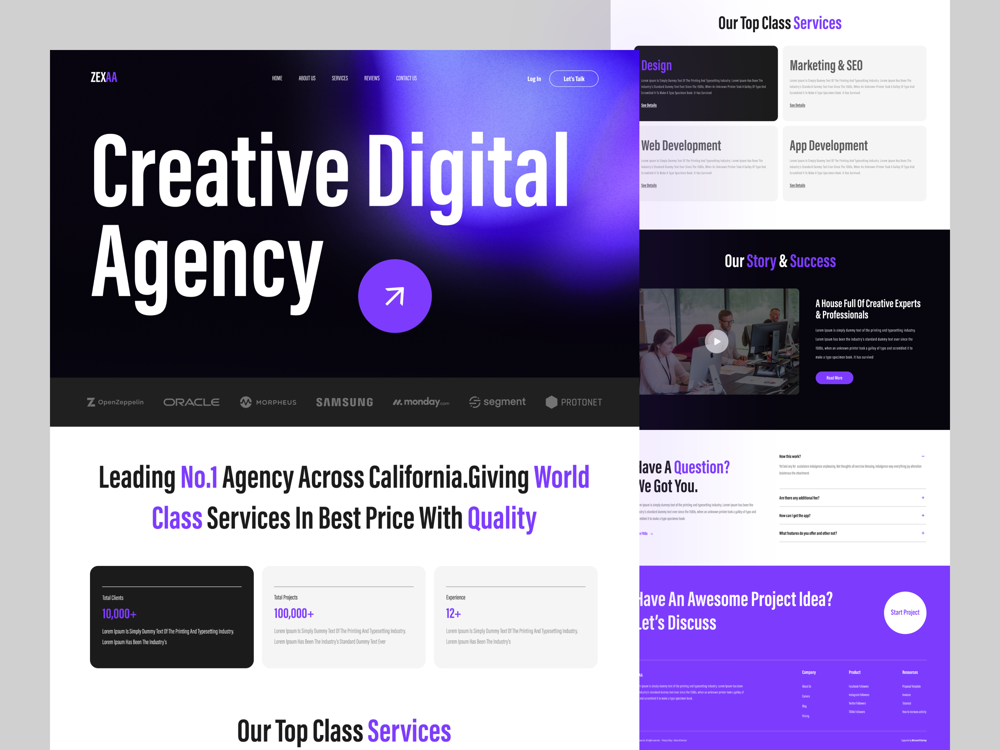 Agency Website Design by Jawadd on Dribbble